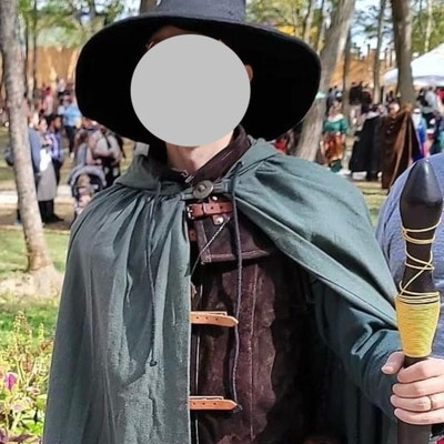 Grey crooked Mage Witch Hat / Wizard Hat / Pointy Hat / Mage, Sorcerer ...