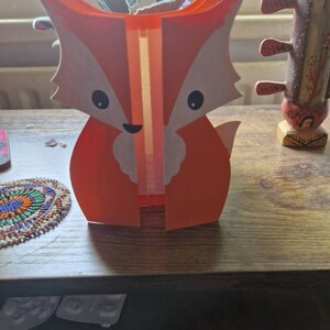 Fox Handmade Card / Cute Fox Folding Card / Gatefold Fox Card / Fox ...