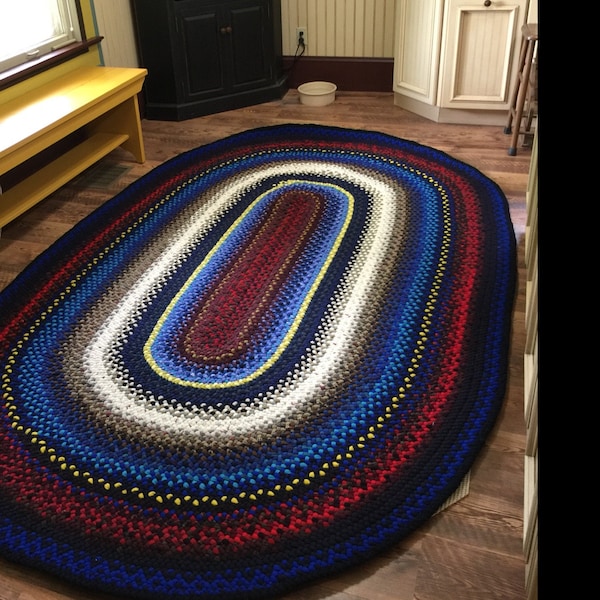 Will Make a Custom 3 X 5 Oval Wool Braided Rug - in Your Favorite ...