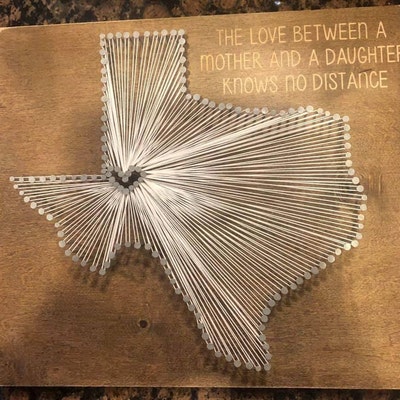 Texas String Art, Texas Decor, State String Art, Texas Nail Art, Texas ...