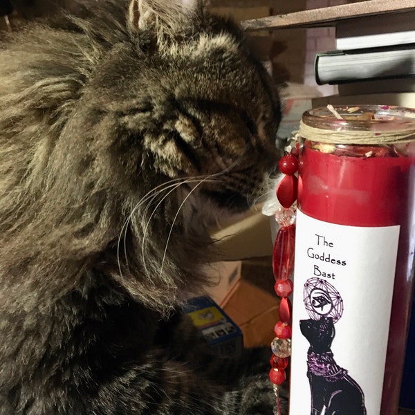 Bast Goddess. Bastet Candle. Bastet Ritual Candle. Family Candle. Joy ...