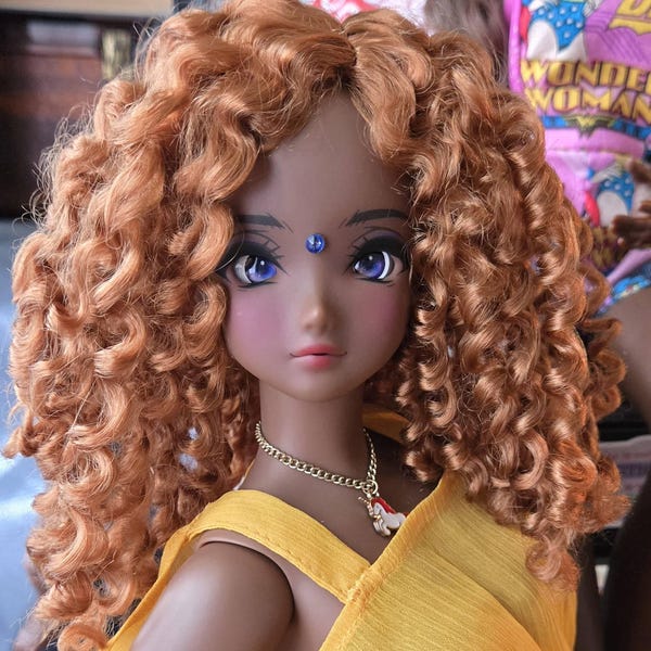 Custom Doll Wig for Minifee 1/4 BJD Dolls- "tan Caps" 6-7" Head Size of Bjd, Msd, ,fairyland ...