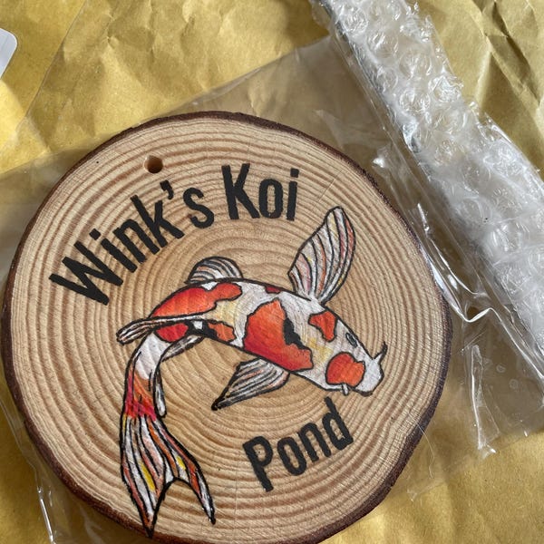 Wildlife Custom Pond Sign/plaque Laser Engraved/ Hand Painted- Pond ...