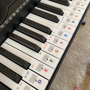 Piano Sticker for 61 Key Keyboards Transparent and Removable - Etsy