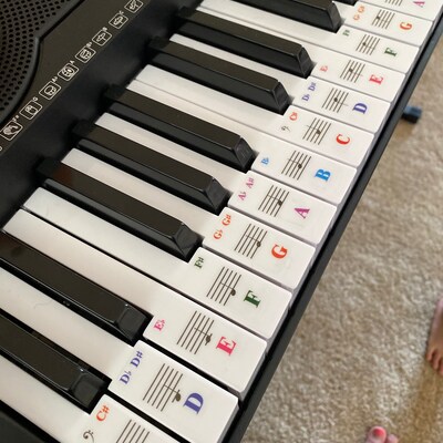Piano Sticker for 61 Key Keyboards Transparent and Removable - Etsy