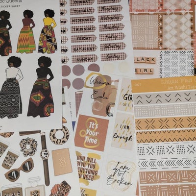 Mud Cloth Stickers black Girl Stickers African American - Etsy