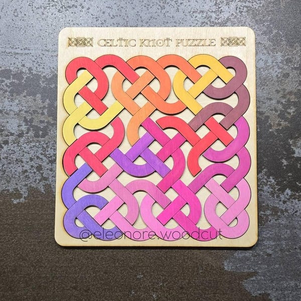 Celtic Knot Puzzle - Laser Cut Wooden Puzzle Game Digital File - Etsy