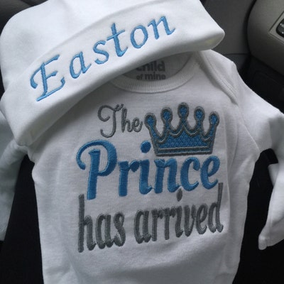 Newborn Baby Boy the Prince Has Arrived Coming Home Outfit With ...