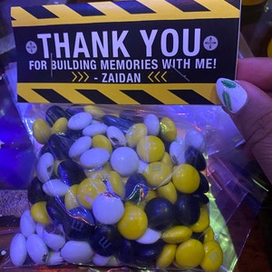 Construction Party Favor Bags & Toppers, DIY Construction Party Favors ...