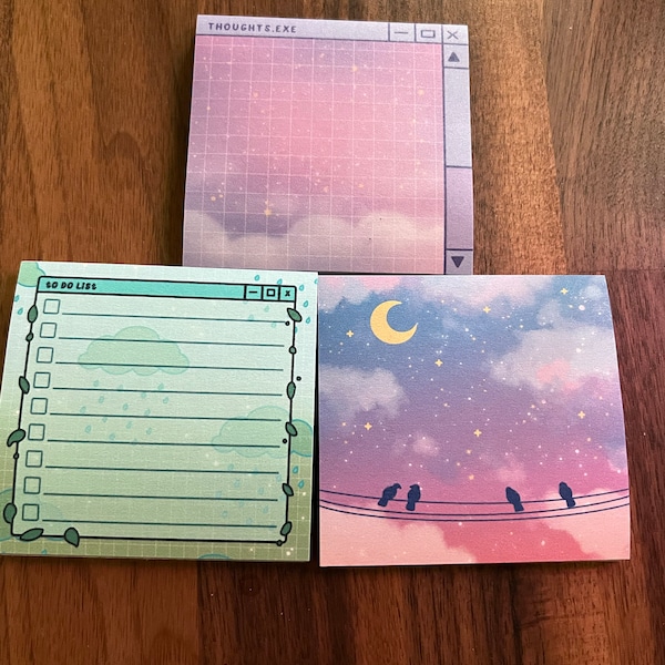 Rainy Day Aesthetic Sticky Note - Etsy