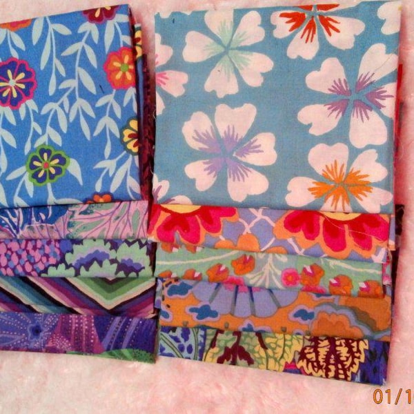 10 Kaffe Fassett BLUE Fat Quarter Bundle - Etsy