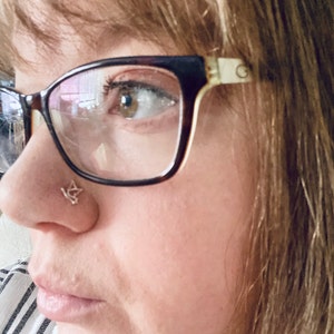 Ohm Nose Stud Ohm Nose Ring Yoga Nose Jewelry Meditation | Etsy