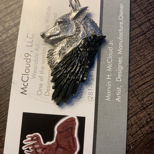 Ravenwolf.....hand Carved in Fine Pewter Black Raven - Etsy