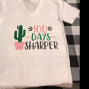 100 Days Sharper Svg Cactus Svg 100th Day of School 100 | Etsy