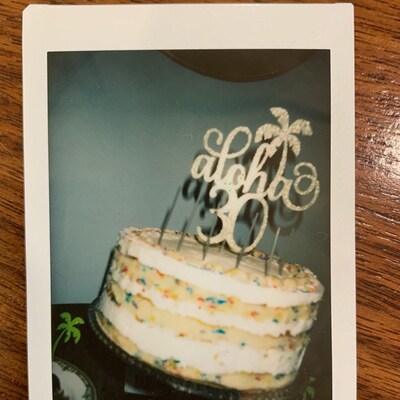 Aloha 30 Cake Topper Happy 30th Cake Topper Alohatopper - Etsy