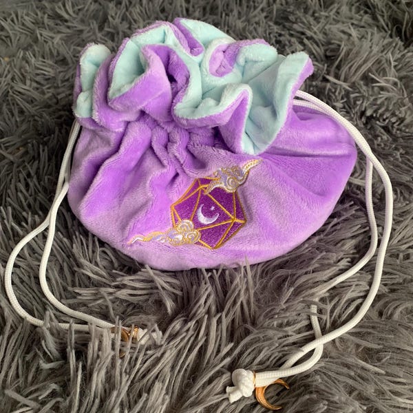 Dreamy Multi Pocket Dice Bag. Transportable Dice Storage for TTRPG Dice ...