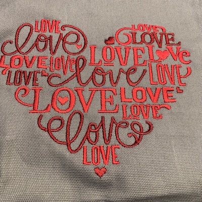 Love Heart Embroidery Design - Etsy