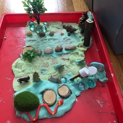 Happy Camper Camping Kid Kit, Camping Playdough Kit, Wilderness Sensory ...