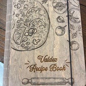 Handmade Recipe Book Custom Engraved Recipe Binder, Personalized ...