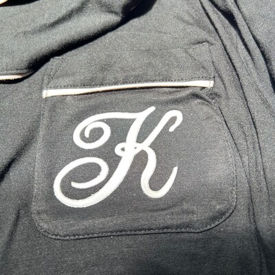 Monogram Letters Embroidered Iron on Patch Appliques Black, Red ...