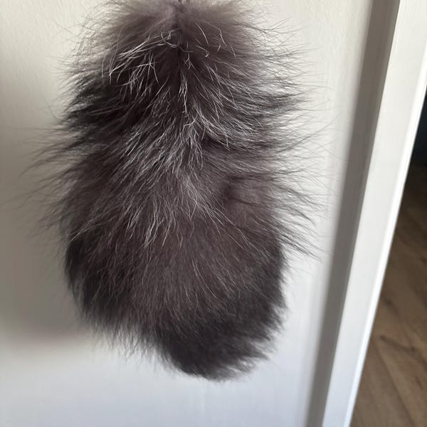 Black Fur Earmuffs for Women, Big Fox Fur Ear Muffs, Handmade Winter ...
