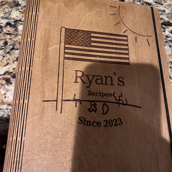 Handwritten Recipe Cookbook, Personalized Wooden Recipe Book, Binder ...