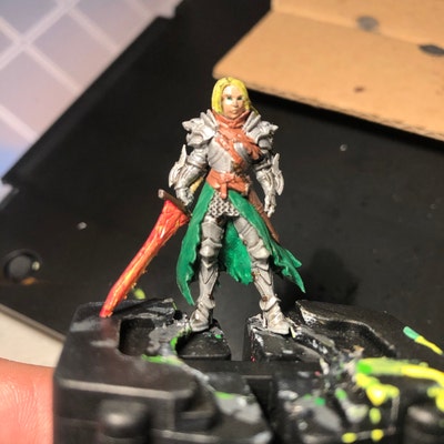 Female Knight Fighter Dnd Miniature female Warrior Miniatures for ...