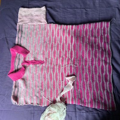 Crochet & Weave Pattern Offset Double Plaid Throw - Etsy