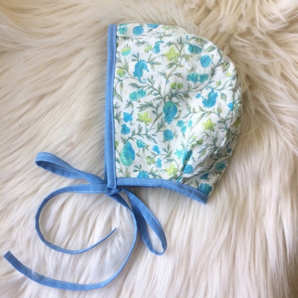 Short Brimmed Baby Bonnet Sewing Pattern // Boy Sun Bonnet ...