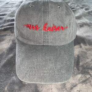 Personalized Baseball Hat, Custom Baseball Cap, Handwriting Script ...