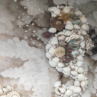 Sea Fan Coral Crystal Shell Shadow Box Wall Art - Etsy