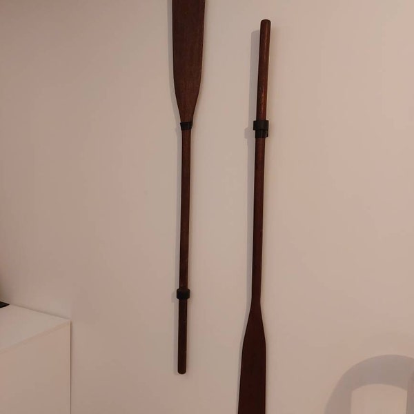 Leather Vertical Paddle Display Hanger, Canoe Row Hook, Wall Hanging ...