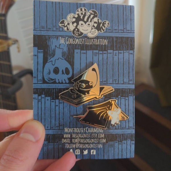 Creatures of a Good Reading Habit Dark Academia Bookish Enamel Pins ...