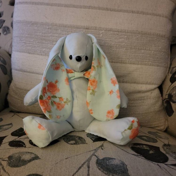 Bunny Sewing Pattern Fluffy Bunny Pattern Keepsake Rabbit Sewing ...