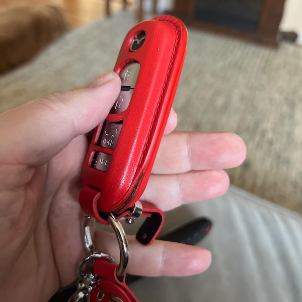 Toyota Corolla Cross Key Fob Cover (patina), Handcarft Leather Key Case ...