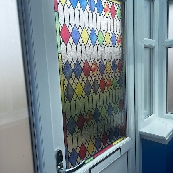 Customized Window Stained Glass Round Window Films Privacy Static Cling ...
