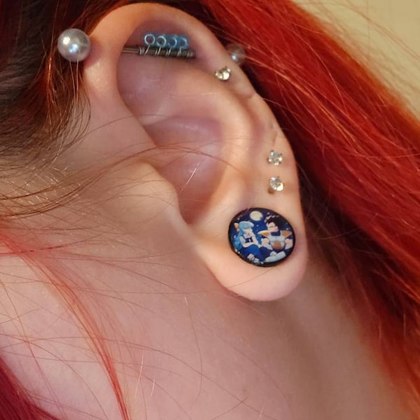 Big Size Pair Glitter Sailor Moon Super Cute Ear Plugs Gauges up to ...
