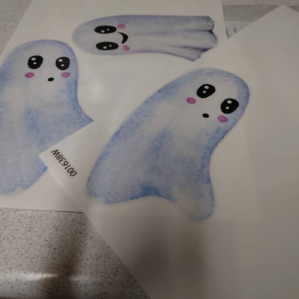 Cute White Ghosts Window Sticker Pack, Ghost Window Stickers, Halloween ...