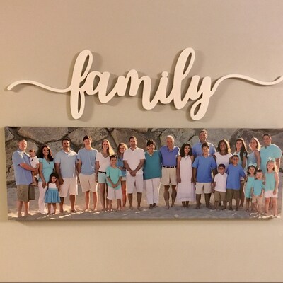 Family Word Cut Out Family Sign Wooden Letters Family Cutout Family ...
