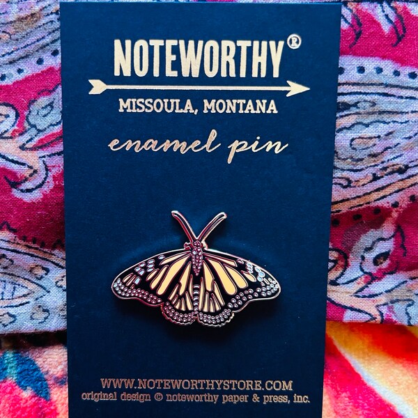 Monarch Enamel Pin, Monarch Butterfly Enamel Pin, Single Hard Enamel ...