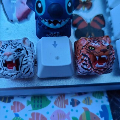 Tiger Head Ukiyoe Style White Tiger Artisan Keycap Key Cap for ...