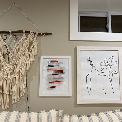 Fine Line Abstract Print, Flower Art, Abstract Art, Minimalist ...