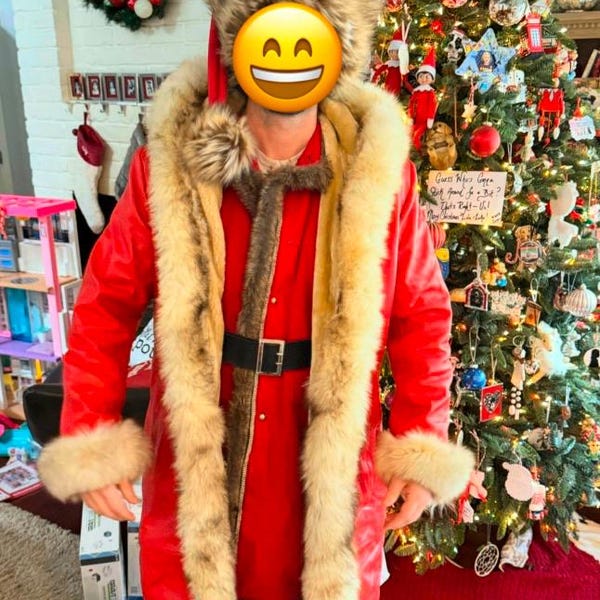 Cherry Berry Burgundy Red Wine Santa Hat, Christmas, 35" Long! S - XXL ...