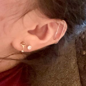 Crystal Chain VCH Vertical Hood Piercing 14g Surgical Steel 16mm ...