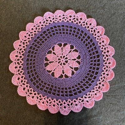 CROCHET PATTERN Tea Rose Doily Written Pattern PDF English - Etsy