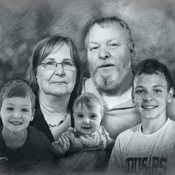 Deceased Mother Portrait, Passed Away Parent, Add Loved One to Angel ...