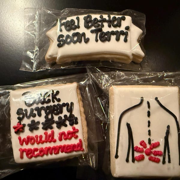 Get Well Sugar Cookies/ Surgery Gift / Knee Surgery Sugar Cookies ...
