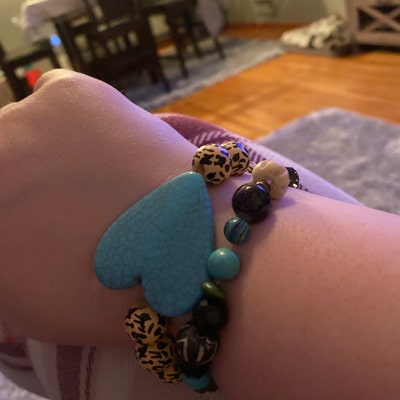 Red Heart Bracelet, Cheetah Bracelet, Leopard Bracelet, Red Bracelet ...