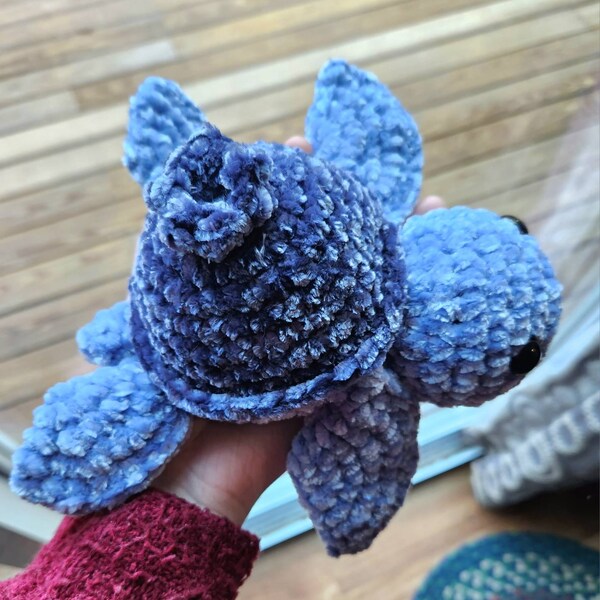 Crochet Mini Blueberry Turtle Pattern PDF Download Beginner Friendly ...