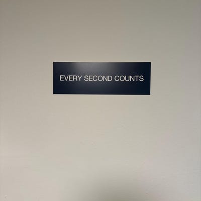 EVERY SECOND COUNTS 12 X 4 Engraved Sign as Featured in the Bear - Etsy